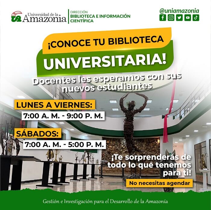 ¡Conoce tu biblioteca universitaria! - Universidad de la Amazonia