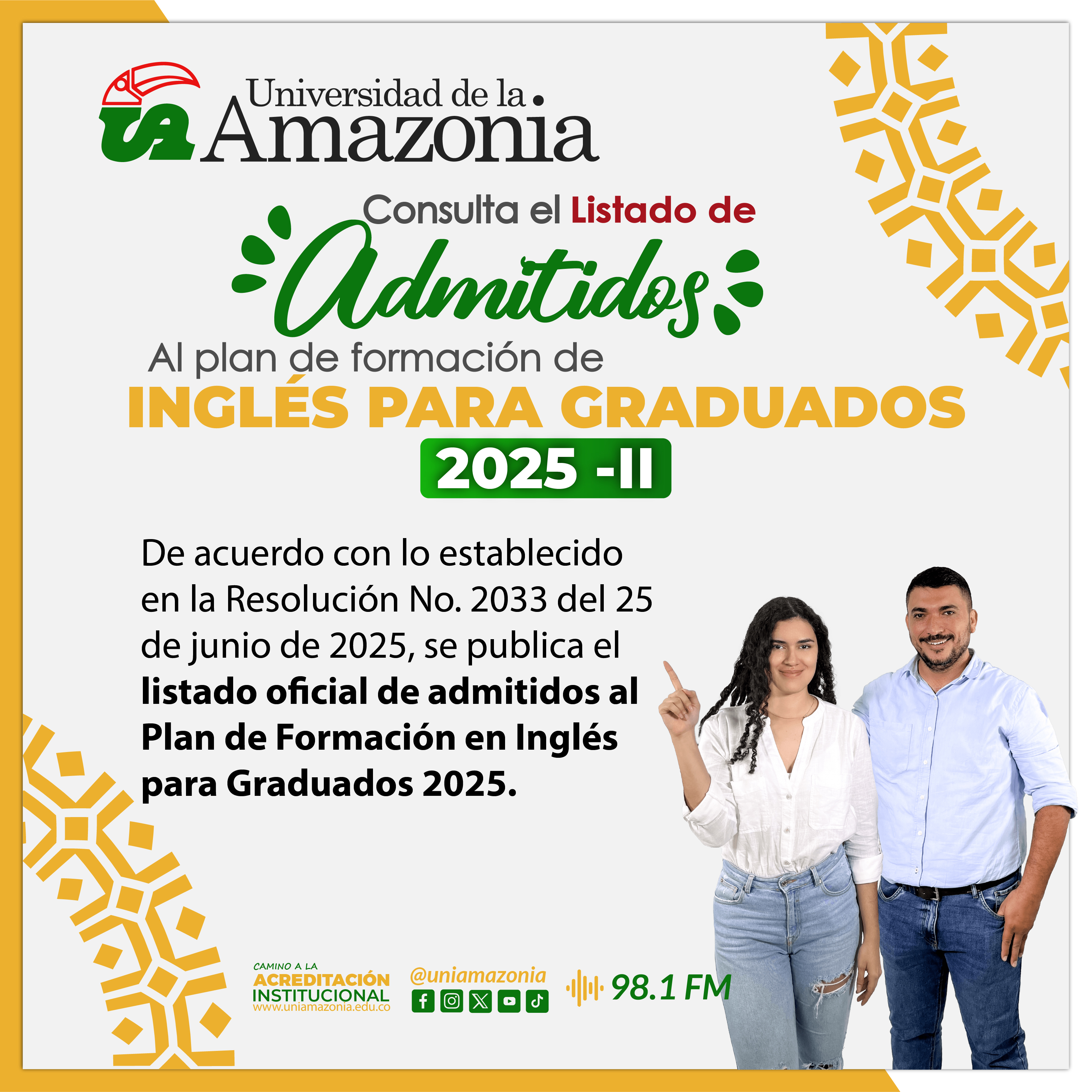 Plan de Formación de Inglés para Graduados 2025 - Universidad de la ...