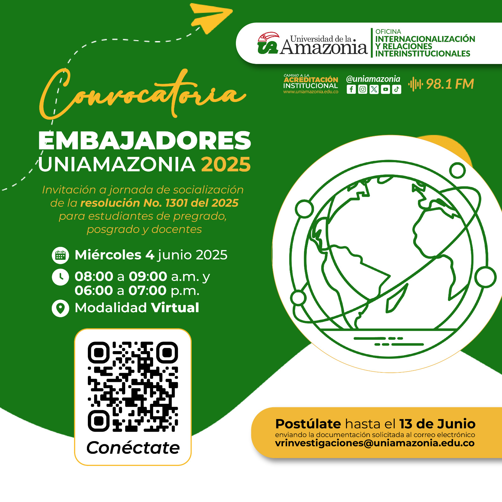 ¡Abierta la Convocatoria Embajadores Uniamazonia 2025! - Universidad de ...