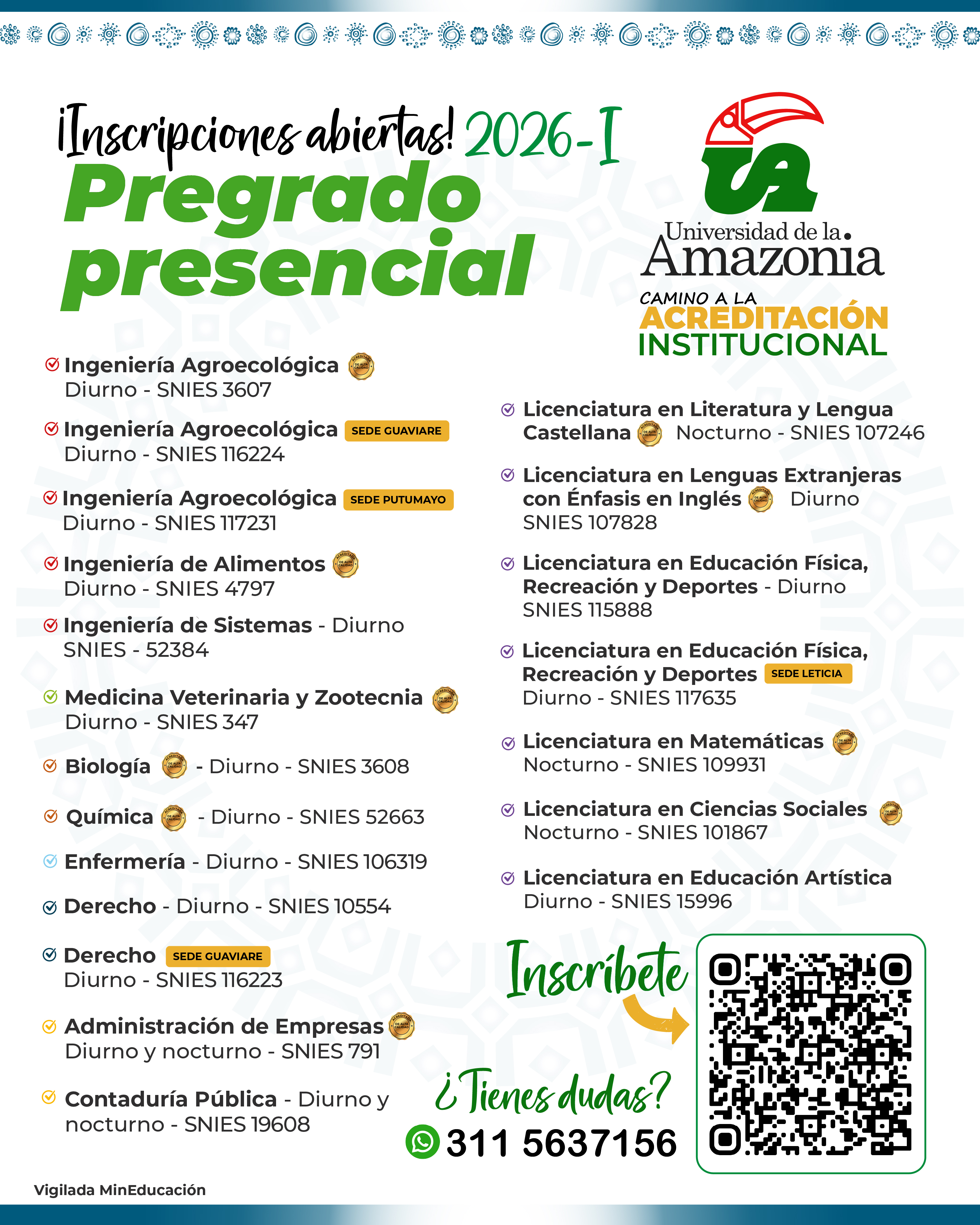 Inscripciones Uniamazonia - Universidad de la Amazonia
